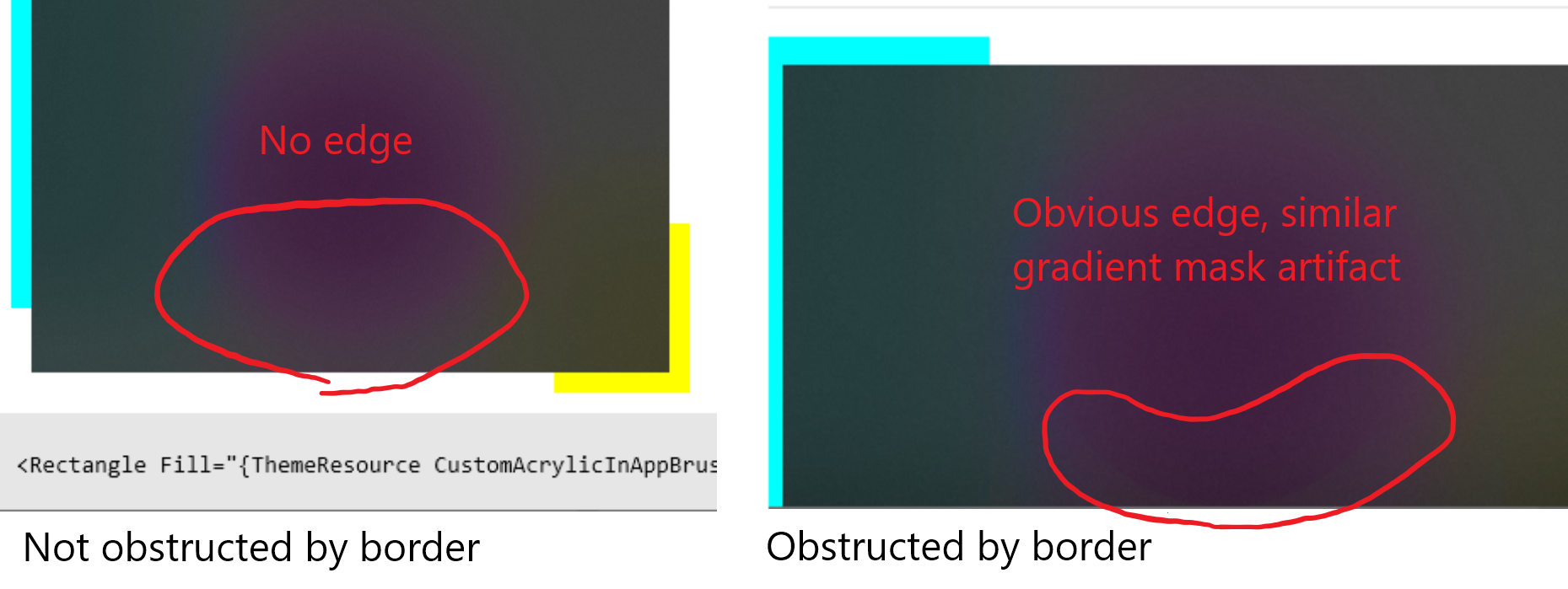 WinUI 3 Preview 2 Win2D Blur brush has a gradient masked effect around element/window border ...