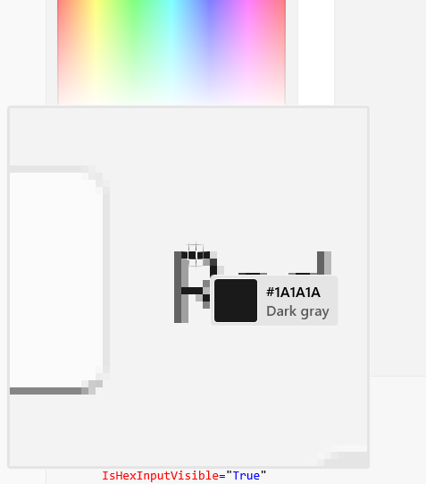WinUI 2.6, toggle button in the color picker is using ...