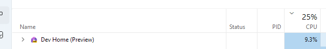 Questionably high CPU usage · Issue #716 · microsoft/devhome · GitHub