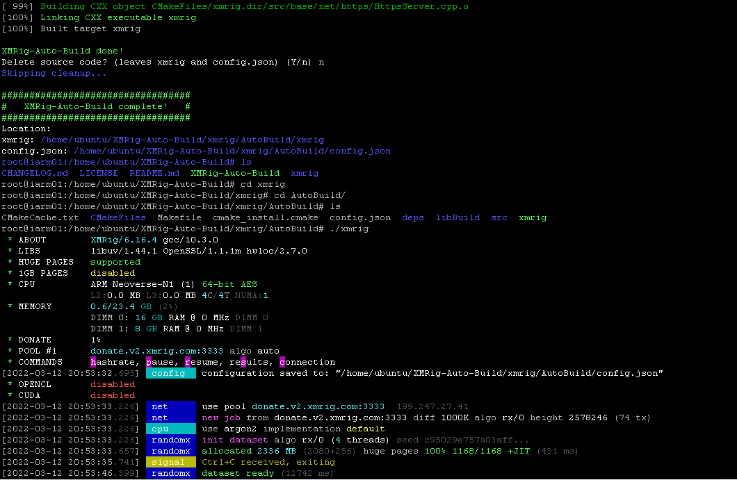 COMPILATION ERROR ARM/Neoverse-N1/aarch64 - HELP!!! · Issue #2964 · xmrig/xmrig · GitHub