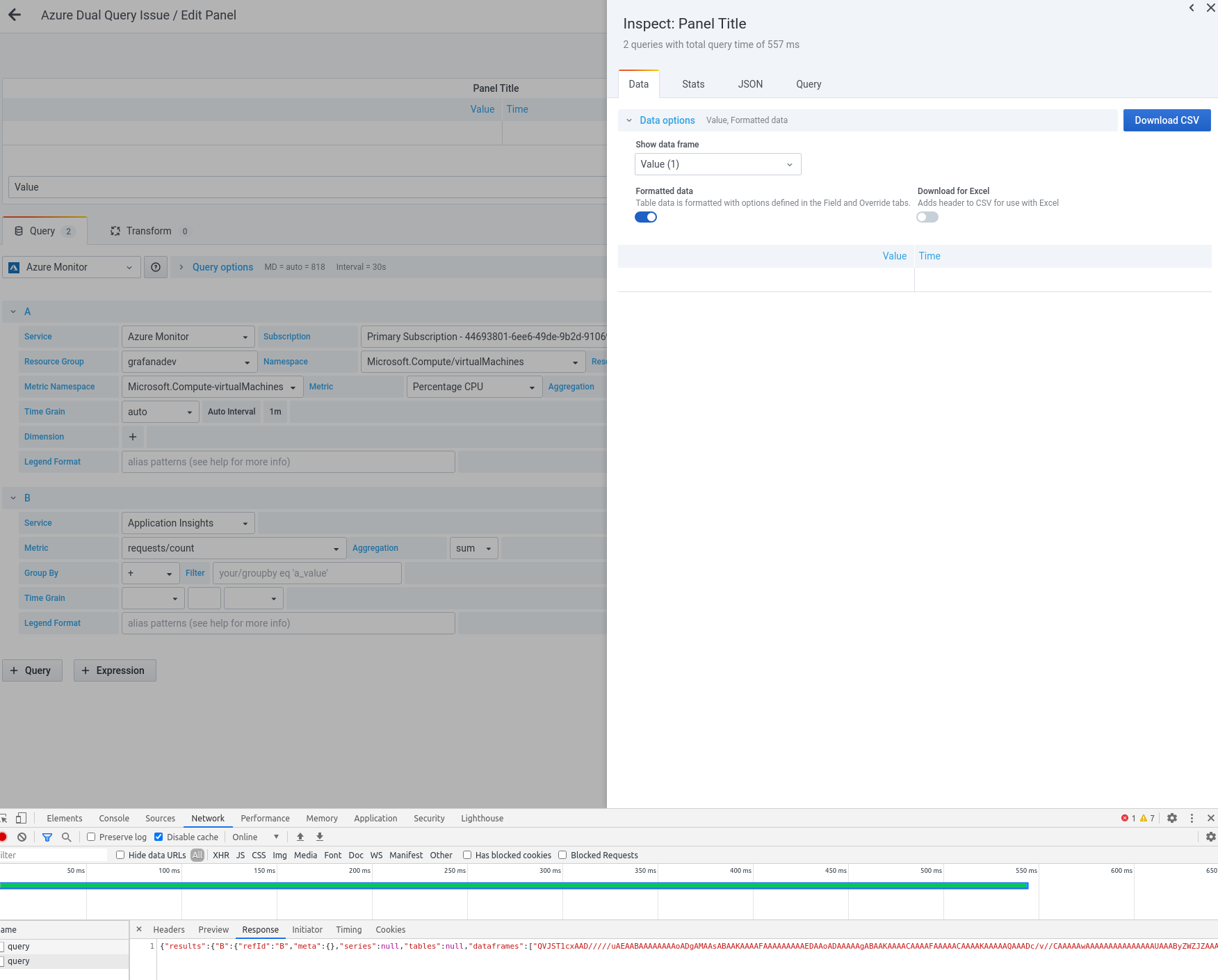 Panel with queries from different sources not working · Issue #28114 ...