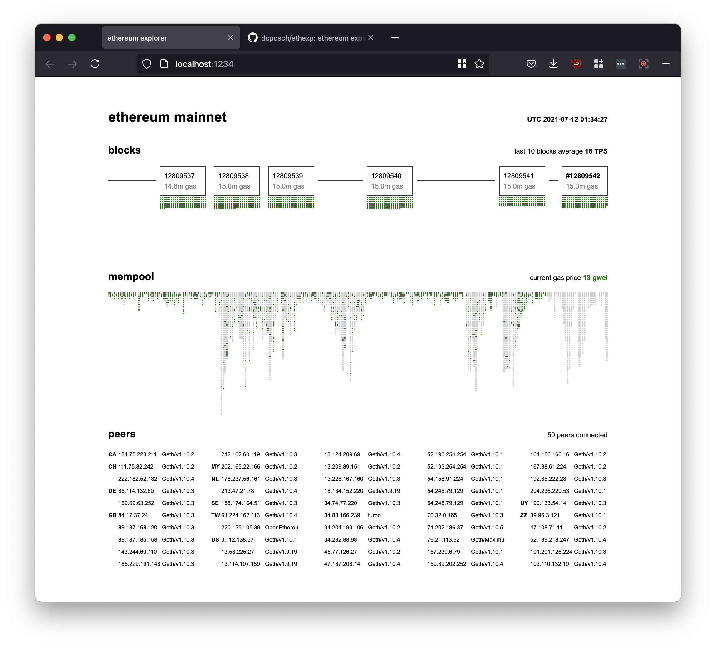 GitHub - dcposch/ethexp: ethereum explorer