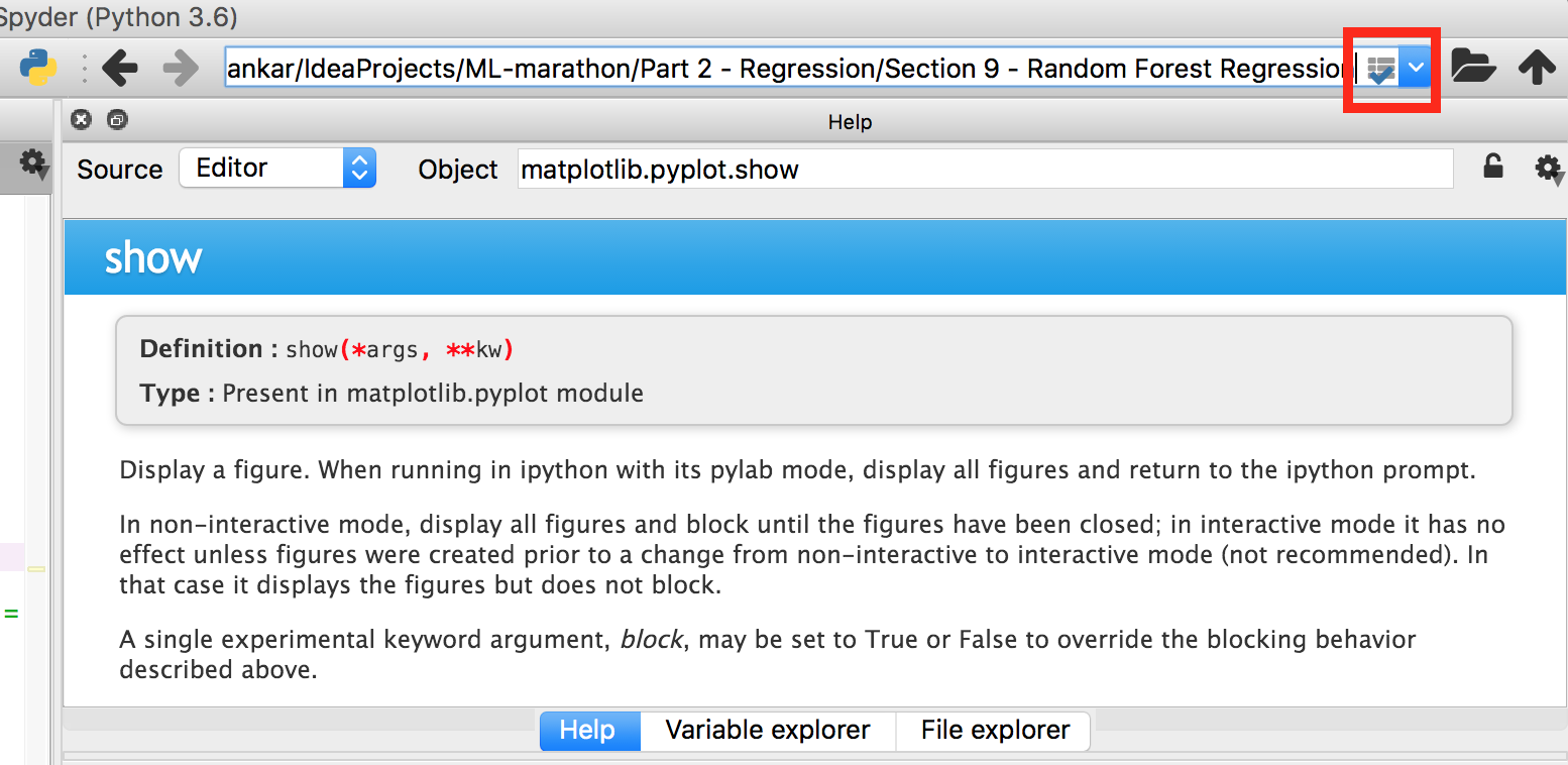 Set working directory button(blue check mark) not functional · Issue ...
