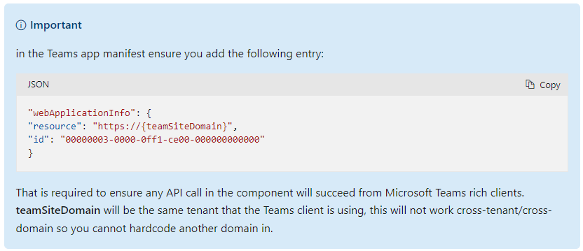 SPFx web part exposed as MS Teams personal app calling AAD protected API fails during Microsoft ...