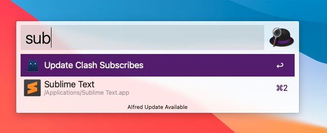 GitHub - Kaijun/clash-subscription-update.alfredworkflow: clash-subscription-update.alfredworkflow