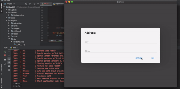 Buttons Dont Work In Custom Mddialog · Issue 321 · Kivymdkivymd · Github