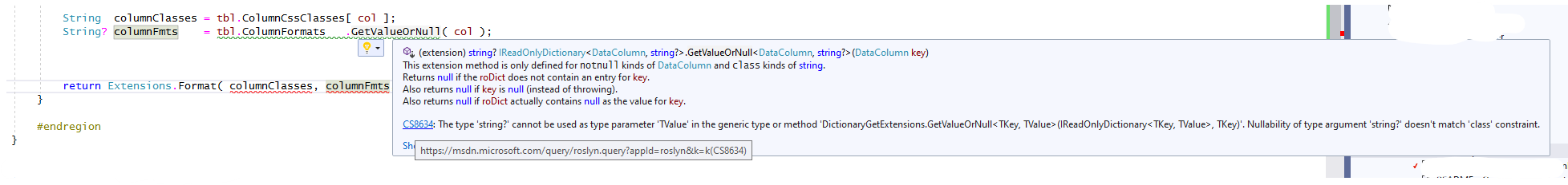 Missing C Compiler Warning Cs8634 · Issue 16957 · Dotnetdocs · Github 4413
