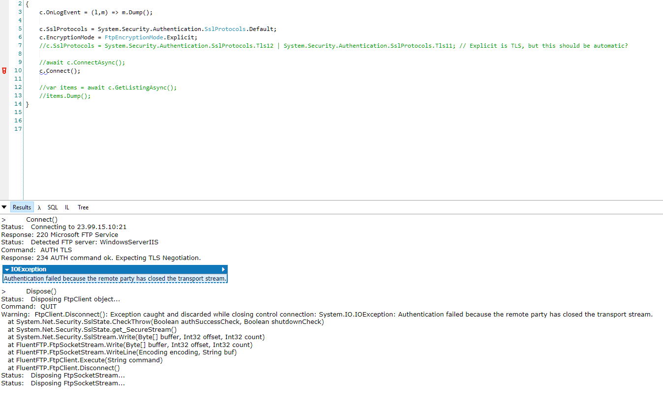 ArgumentException when using SslProtocols.None · Issue #452 · robinrodricks/FluentFTP · GitHub
