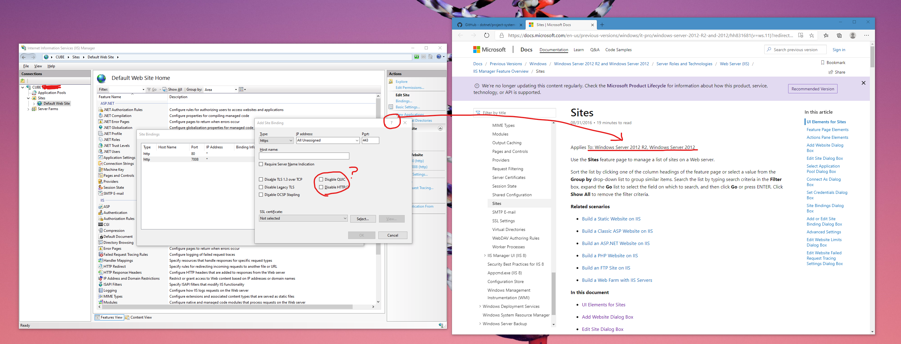 Documentation Request Quic In Iis · Issue 735 · Microsoftmsquic · Github 