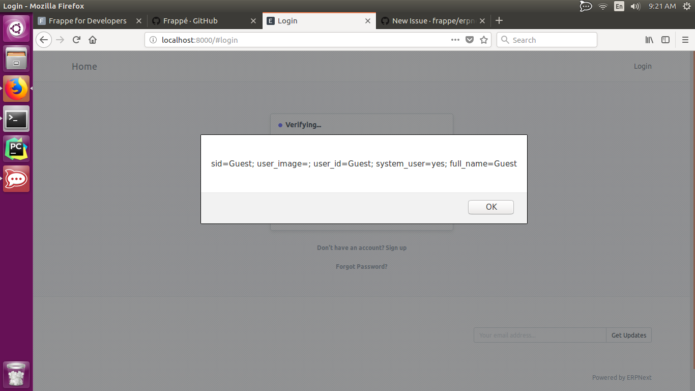 Xss On Login Page · Issue 11750 · Frappeerpnext · Github