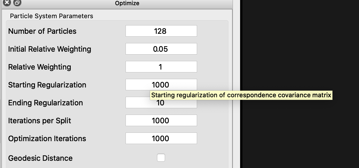 Tooltip Overview of Parameters in Optimize Window · Issue #1540 · SCIInstitute/ShapeWorks · GitHub