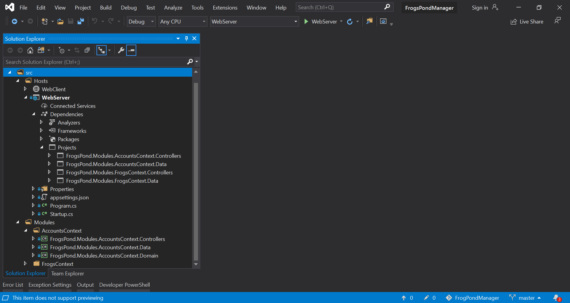 GitHub - ukomiljon/FrogPondManager: Modular clean architecture with ASP ...