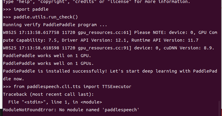 Tts 你好，安装成功了，但是运行报错了？望解答谢谢 · Issue 3274 · Paddlepaddlepaddlespeech · Github 