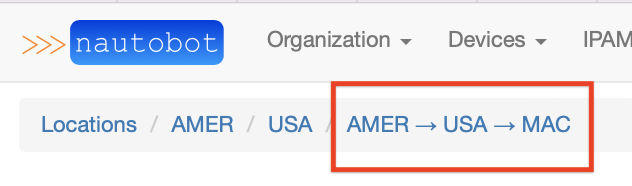 Location shows full path in the top bar · Issue #3348 · nautobot/nautobot · GitHub