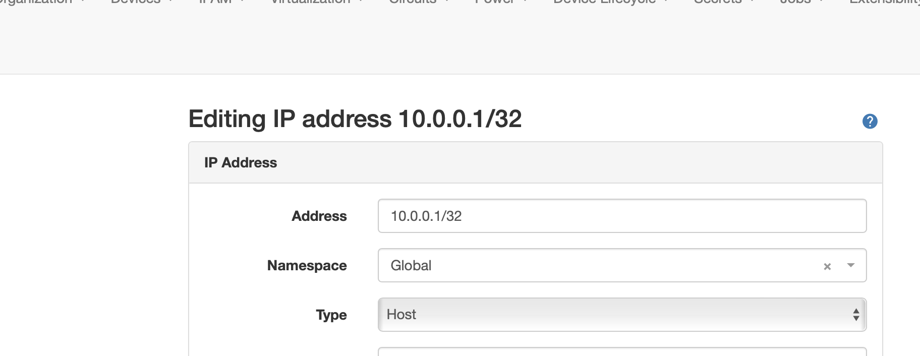 Invalid link to IP Address in an Interface View · Issue #4685 · nautobot/nautobot · GitHub