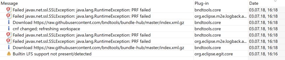 Importing Existing Workspace May Yield JCE Exceptions · Issue #2511 · bndtools/bnd · GitHub