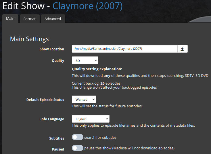 Global language settings and customize options are ignored during Add existing show · Issue ...
