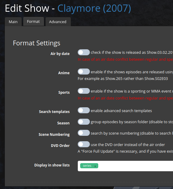 Global language settings and customize options are ignored during Add existing show · Issue ...