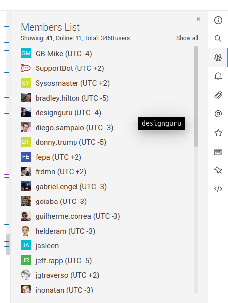 Members list tab scrolls horizontally. · Issue #7981 · RocketChat/Rocket.Chat · GitHub