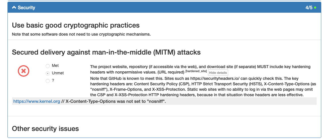kernel.org is incorrectly reported as being "insecure" · Issue #1253 · coreinfrastructure/best ...