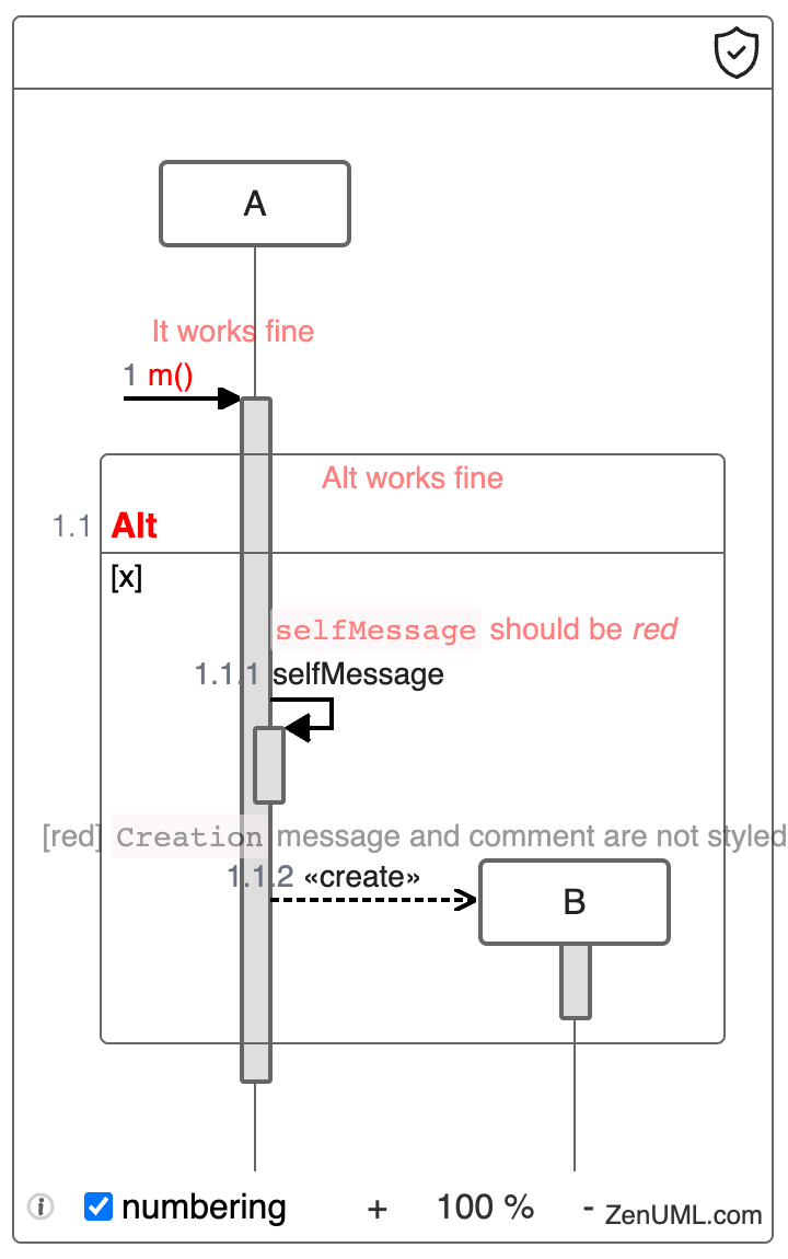 Message Styling Does Not Work For `creation` Messages And Self Messages · Issue 42 · Mermaid Js