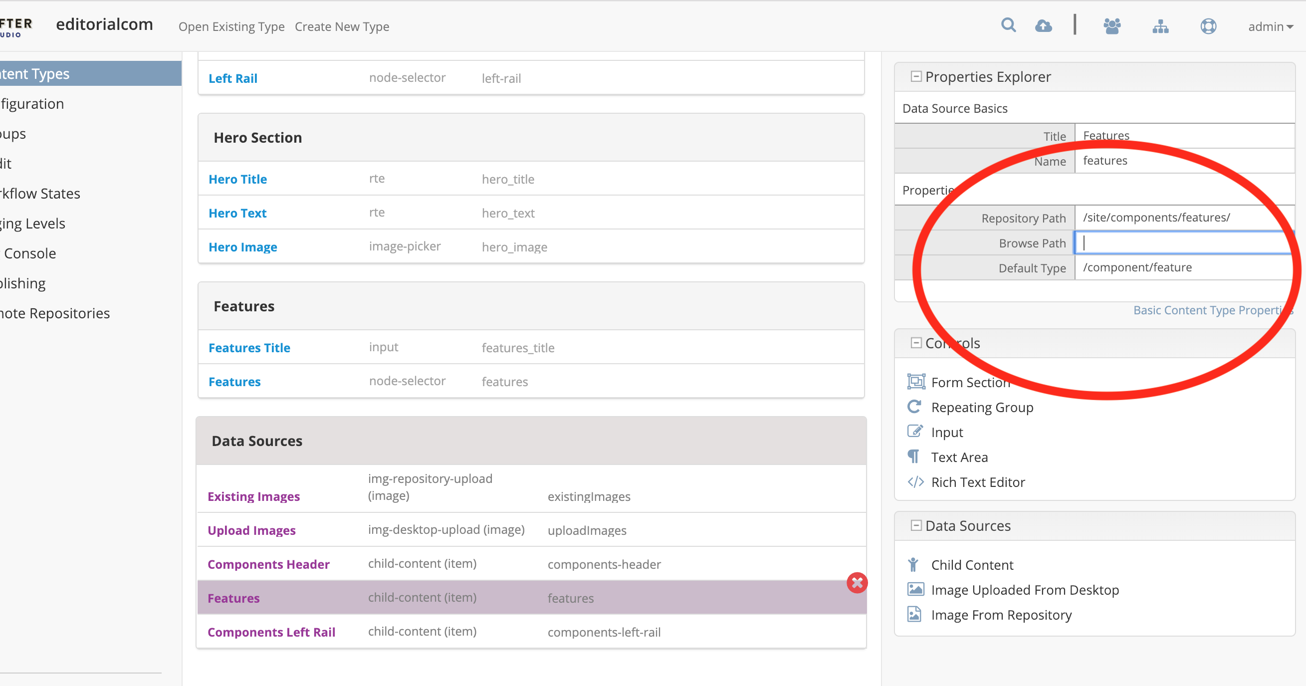 [studio-ui] child-content data source should allow user to decide if add or browse options are ...