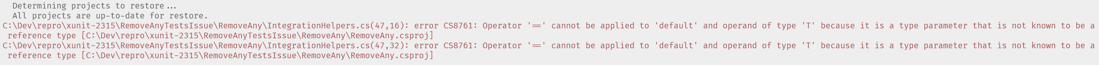 System.ArgumentException for generic TheoryData · Issue #2315 · xunit/xunit · GitHub