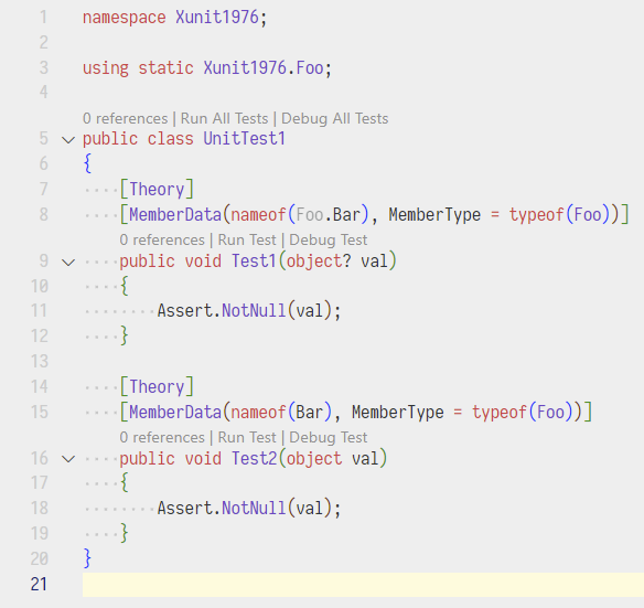 Memberdata Using Another Class Method Requires A Dummy Method In The Test Class · Issue 1976