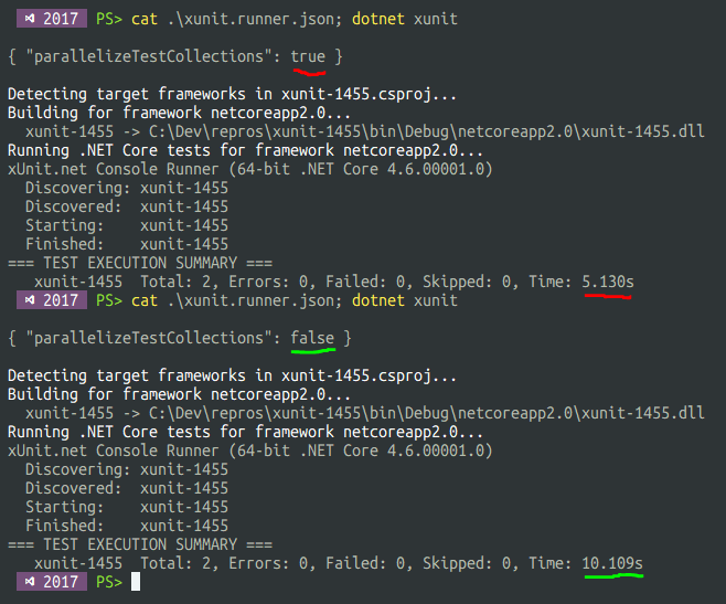 Parallelizetestcollections False In Nner Json Don T Work · Issue 1455 · Xunit Xunit