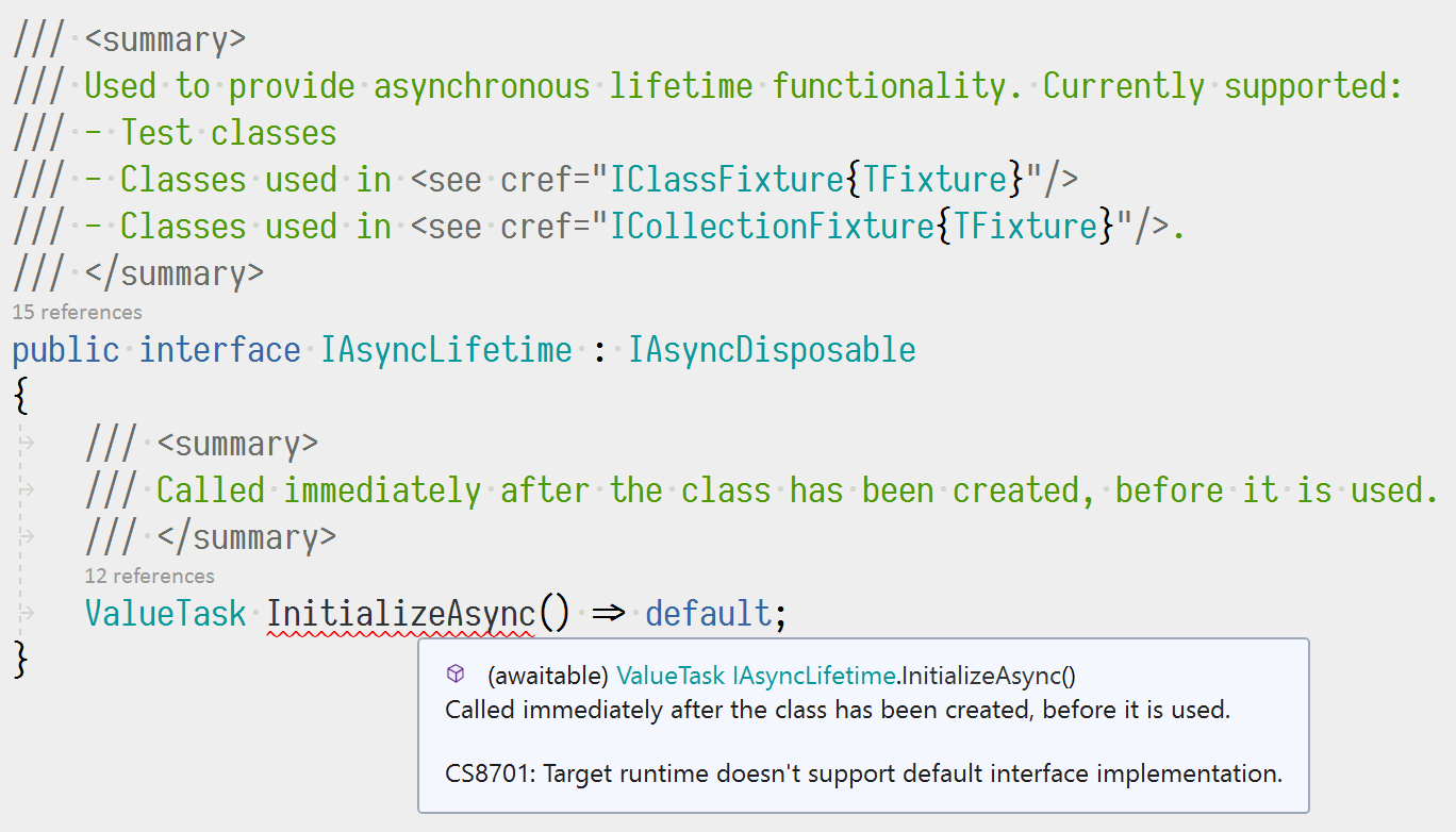 Add default implementations of IAsyncLifetime · Issue #2198 · xunit/xunit · GitHub