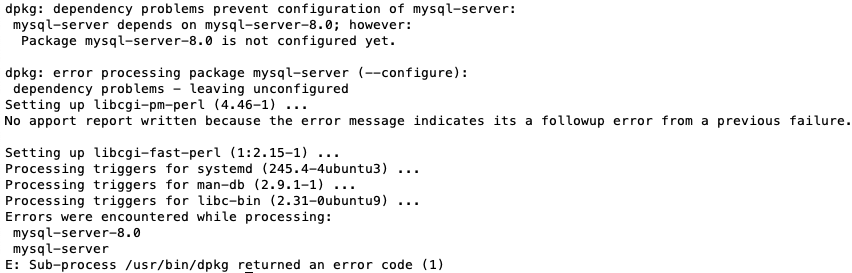 Mysql Installation Problem On Ubuntu 2004 · Issue 910 · Govreadygovready Q · Github