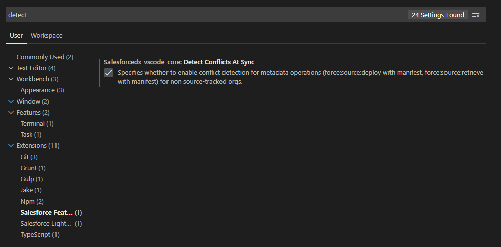 Detect Conflict feature is not working · Issue #2106 · forcedotcom/salesforcedx-vscode · GitHub