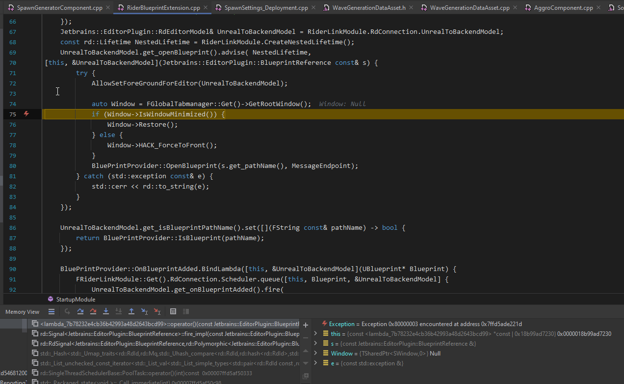 Crash when navigating to uasset before UE gets fully loaded · Issue #40 · JetBrains/UnrealLink ...