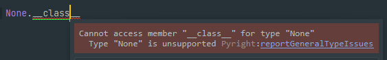 Special attributes lead to false positive attribute error with None ...