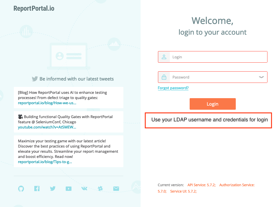 Login page message for user · Issue #1991 · reportportal/reportportal ...