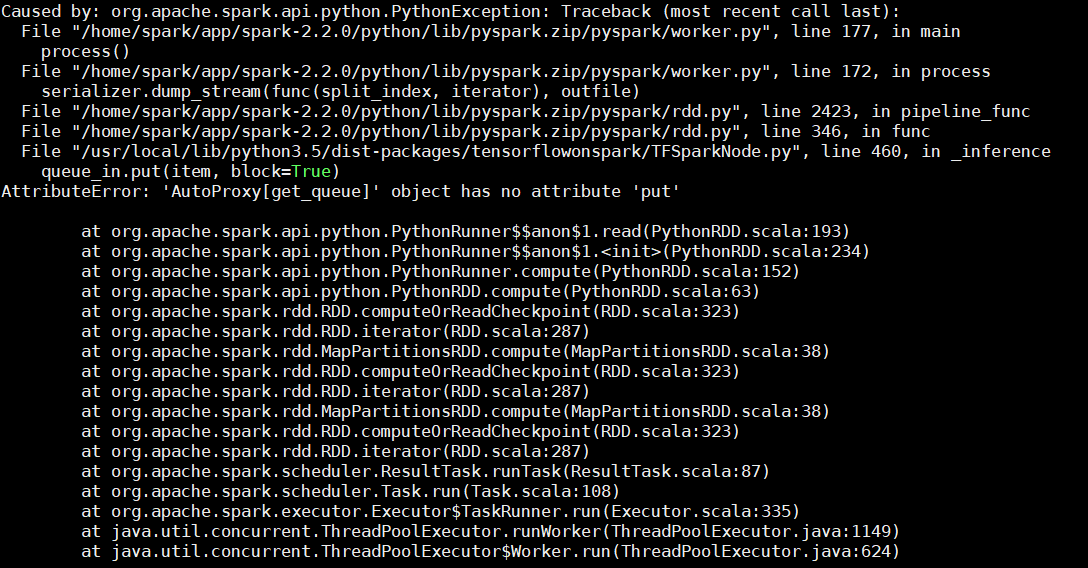 Error when running official example,"AttributeError: 'AutoProxy[get_queue]' object has no ...