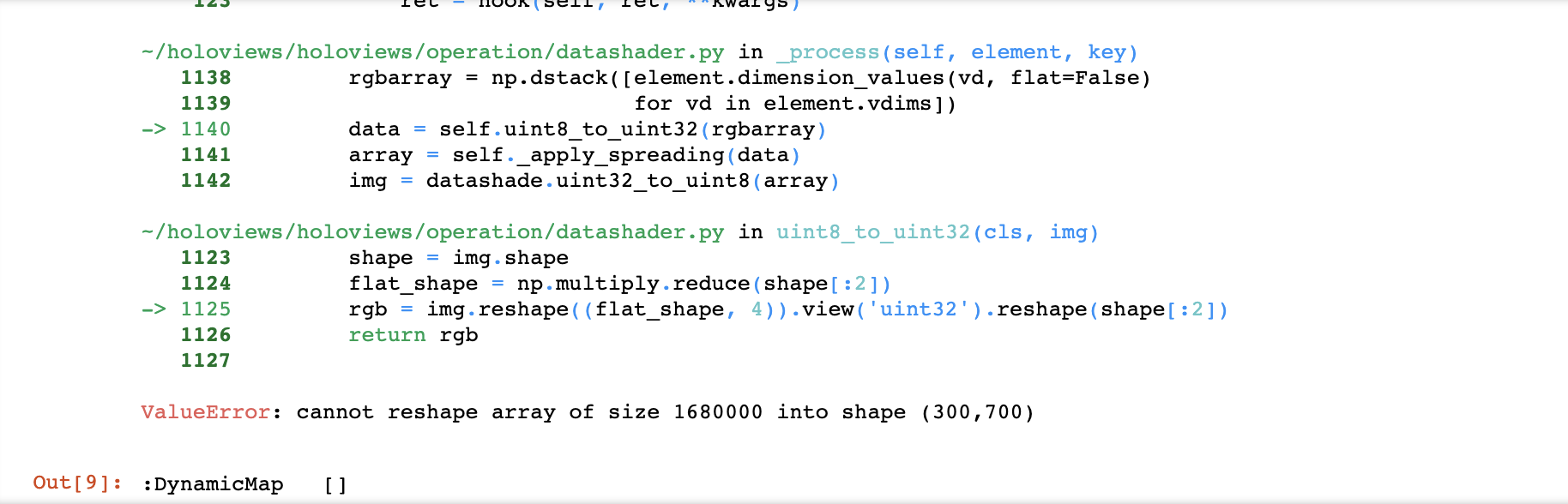 ValueError: cannot reshape array of size · Issue #5356 · holoviz ...