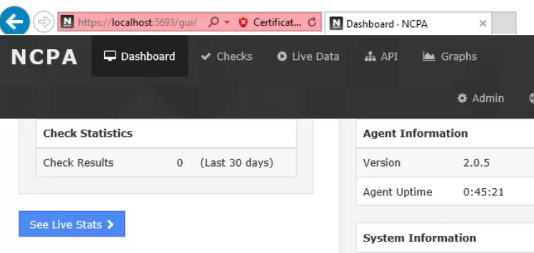 Check Statistics Missing in NCPA 2.0.4+ Dashboard · Issue #394 · NagiosEnterprises/ncpa · GitHub