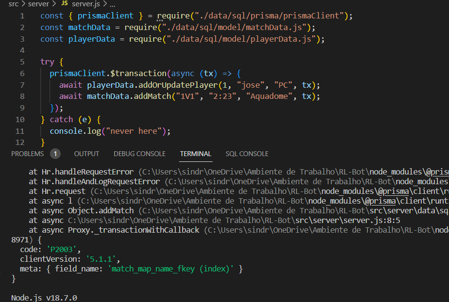 Are the docs wrong or am I wrongly catching the transaction errors? · Issue #20778 · prisma ...