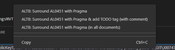 Missing Copy Message Option On Right Click On Problem · Issue 166350 · Microsoftvscode · Github
