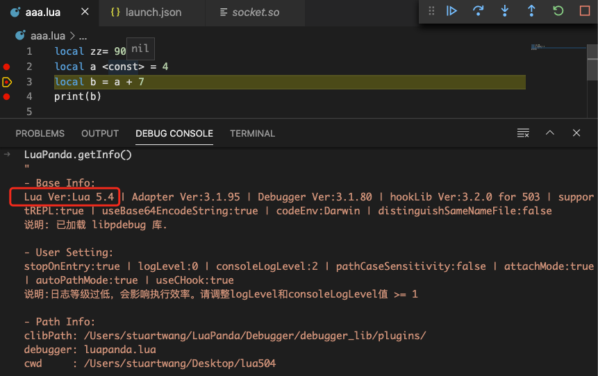 什么时候支持lua5.4,希望适配 · Issue #75 · Tencent/LuaPanda · GitHub