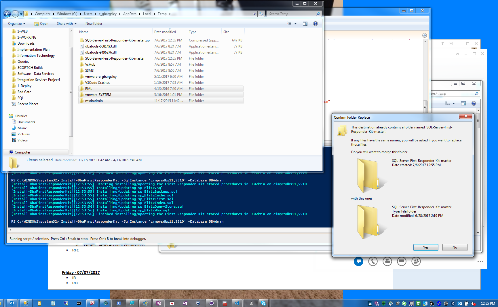Install-DbaFirstResponderKit Replace Message · Issue #1604 · dataplat/dbatools · GitHub