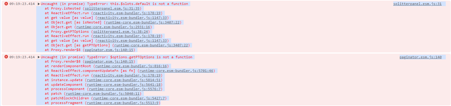 Splitterpanel Typeerror Thisslotsdefault Is Not A Function · Issue 4746 · Primefaces