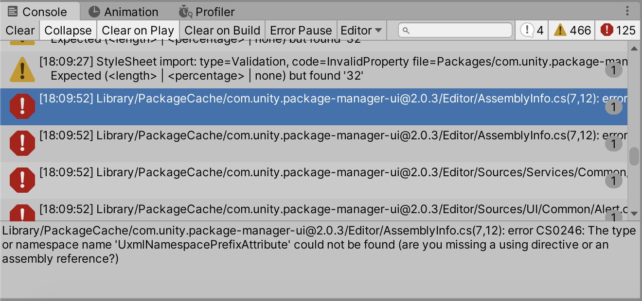 Package manager errors out on fresh project import · Issue #3 ...