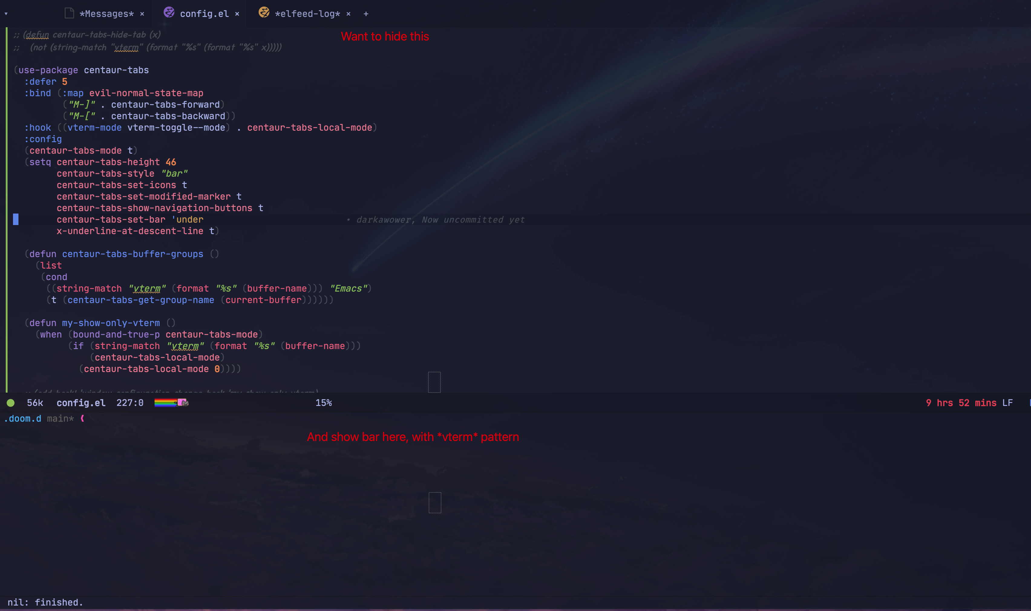How to show centaur tabs only for vterm buffers? · Issue #175 · ema2159/centaur-tabs · GitHub