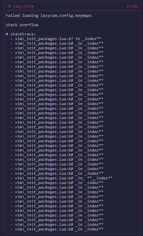 failed loading lazyvim.config.keymaps · LazyVim LazyVim · Discussion #722 · GitHub
