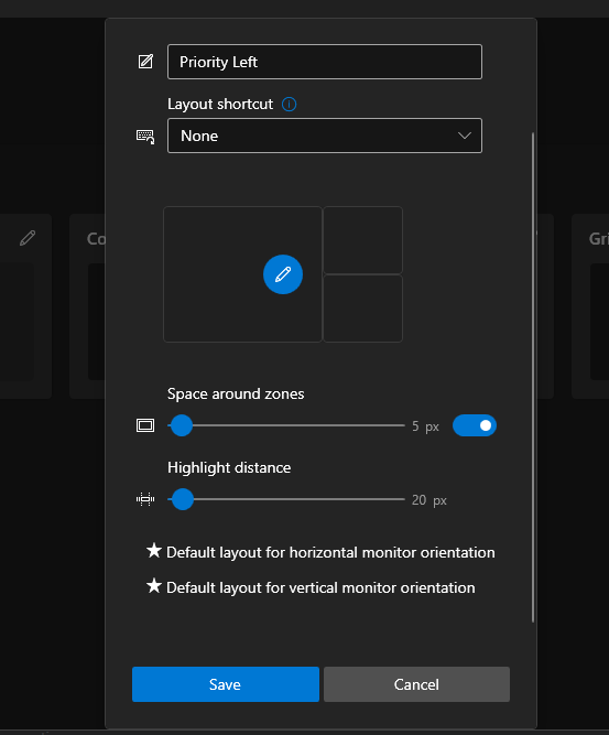 [FancyZones Editor] Mark default layouts on the main page · Issue #23952 · microsoft/PowerToys ...
