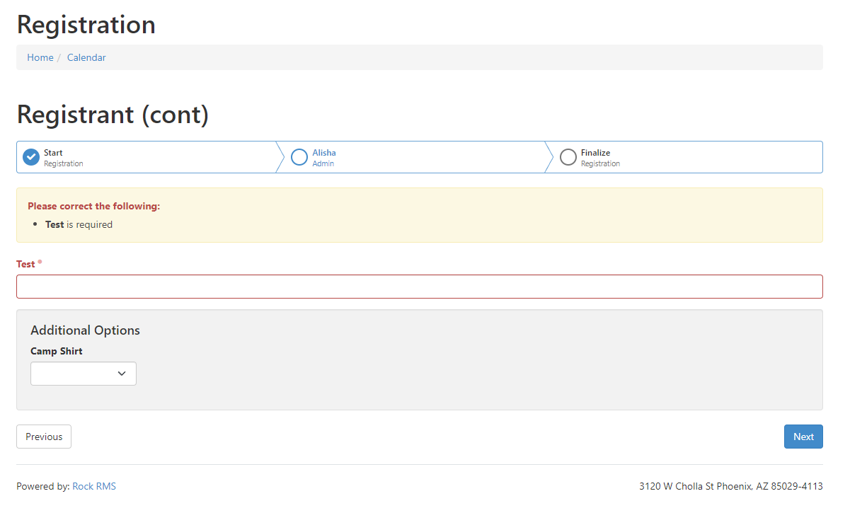 Obsidian Registration Entry block prematurely validates registrant ...