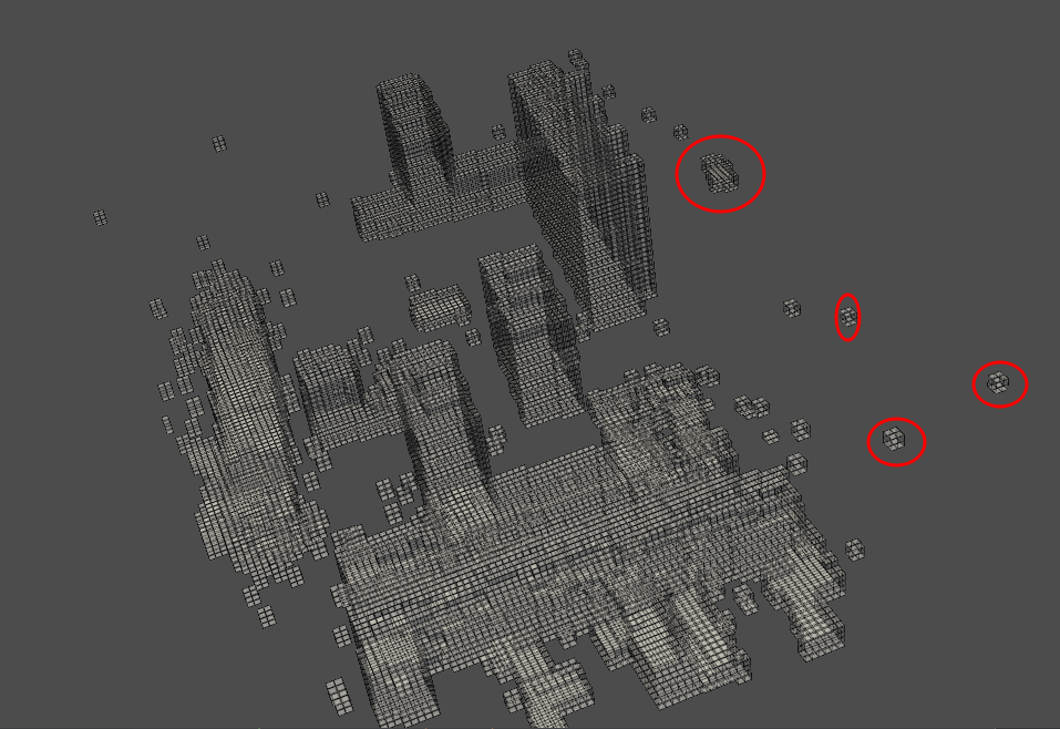 how to remove stray voxels blocs from a voxelized mesh ? · pyvista pyvista · Discussion #4561 ...
