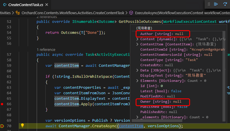 Workflow Content Creation Fix Bug · Issue 4964 · Orchardcms Orchardcore · Github